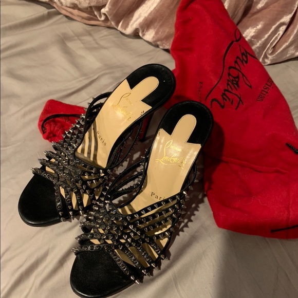 Christian Louboutin | Shoes | Christian Louboutin Black Martha Spike ...